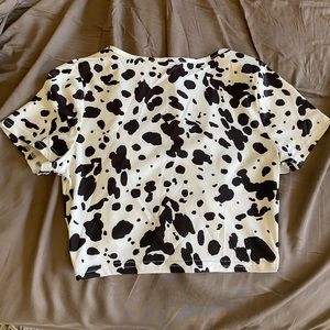 Tops | Cow Print Crop Top | Poshmark